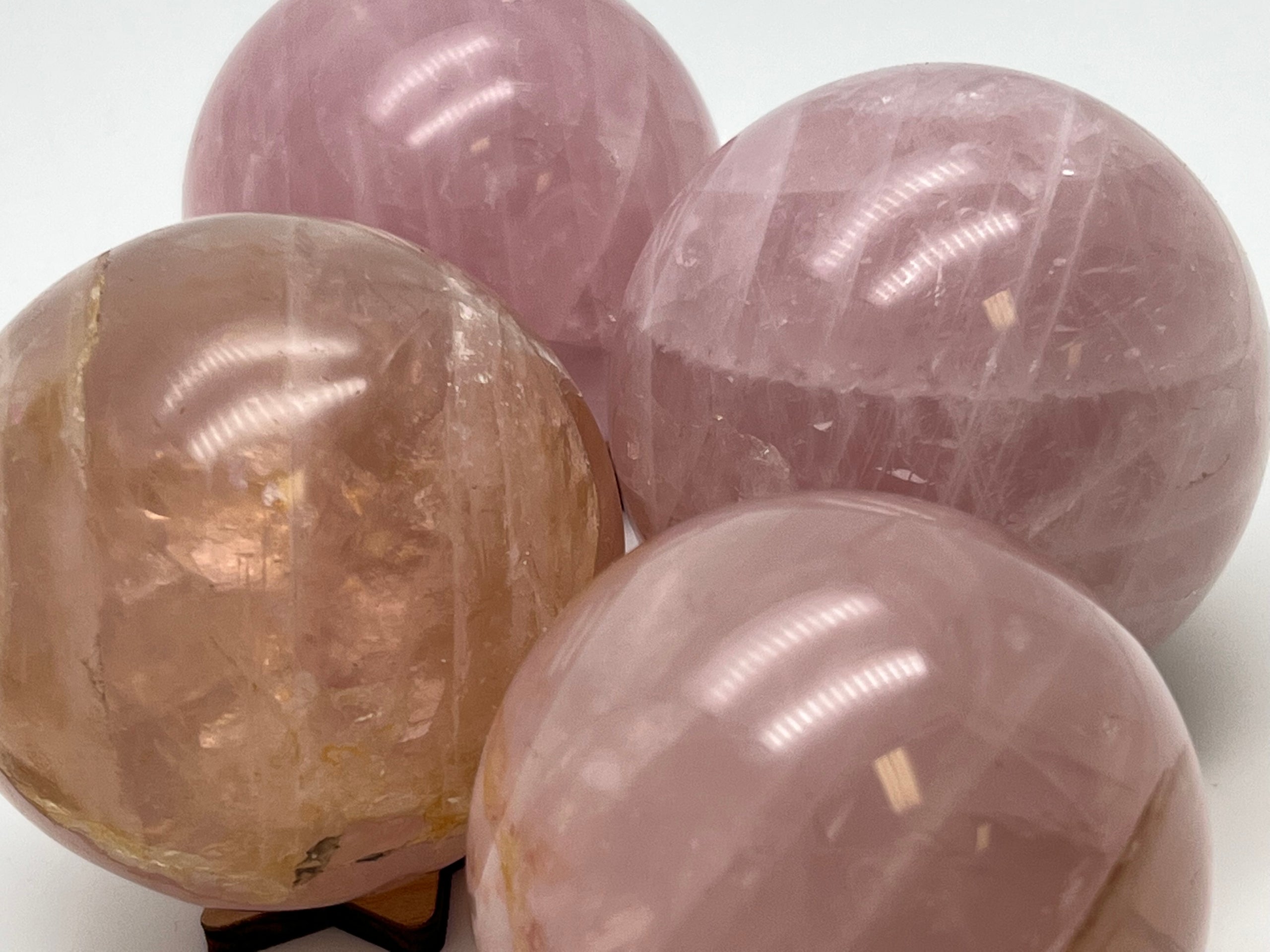 Rose quartz spheres | Lifted Realm